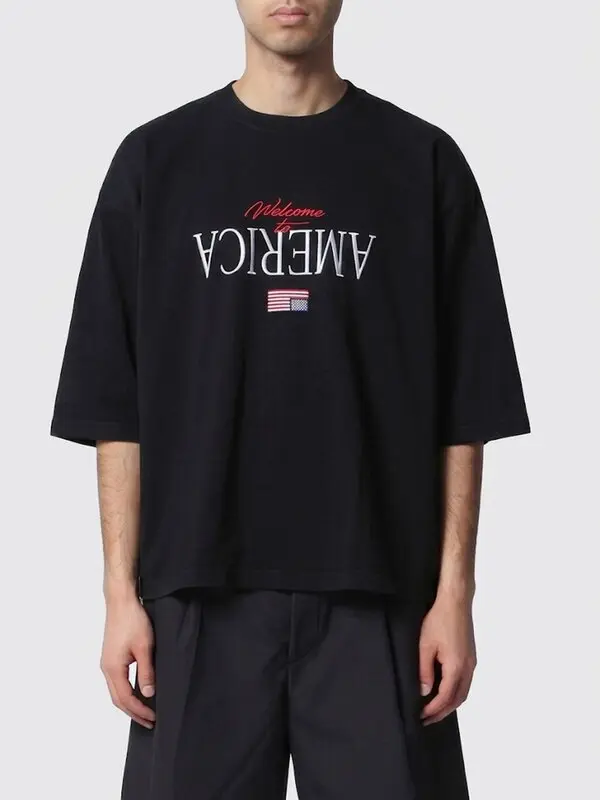 WILLY CHAVARRIA Relaxed Fit Cotton T-shirt With Contrasting Logo Print