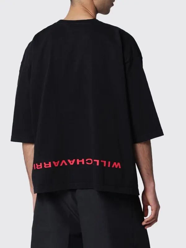 WILLY CHAVARRIA Relaxed Fit Cotton T-shirt With Contrasting Logo Print