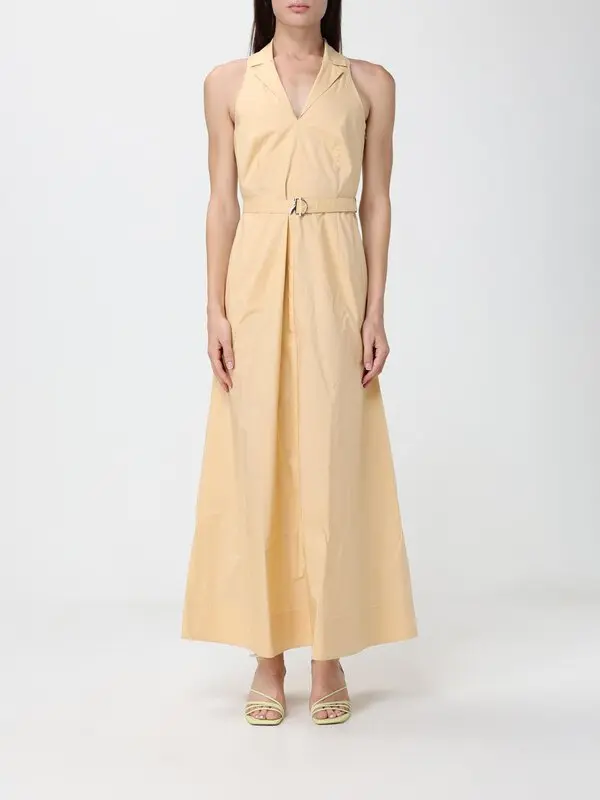 Patrizia Pepe Belted Midi Dress - Sand