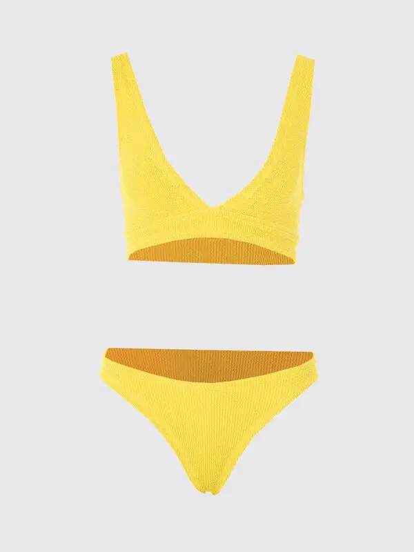 Hunza G Low-rise Terrycloth Bikini - Yellow