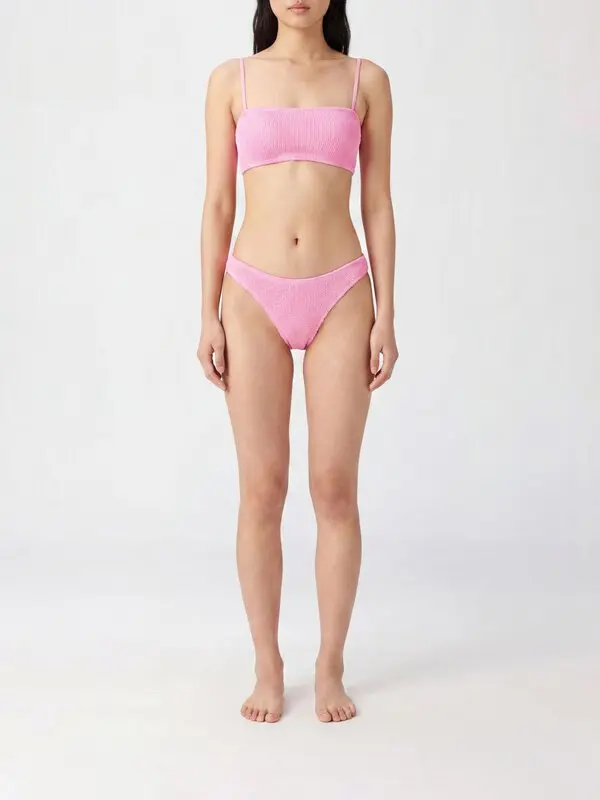 Hunza G Bandeau Bikini In Technical Fabric With Low-rise Briefs
