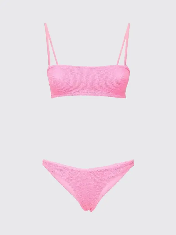 Hunza G Bandeau Bikini In Technical Fabric With Low-rise Briefs