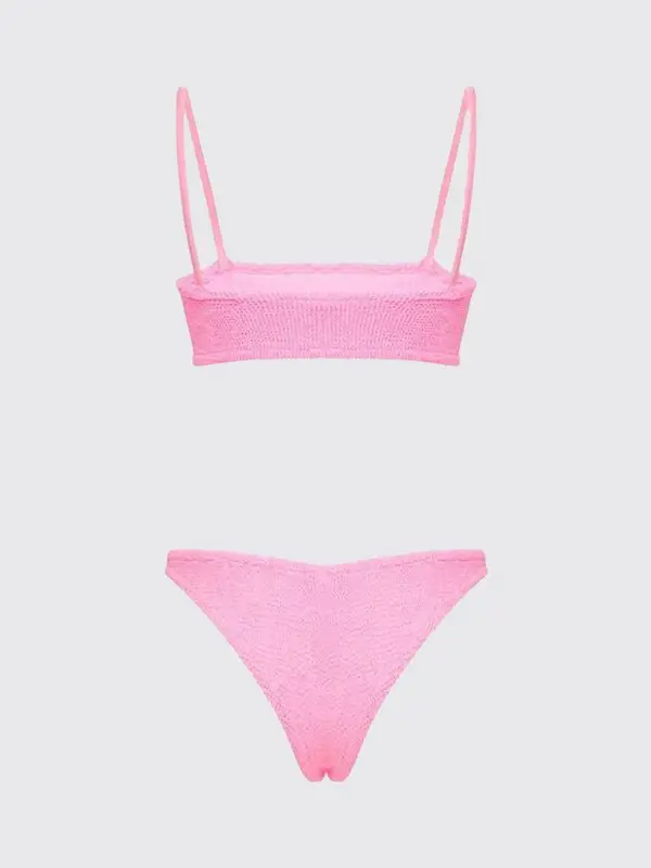 Hunza G Bandeau Bikini In Technical Fabric With Low-rise Briefs