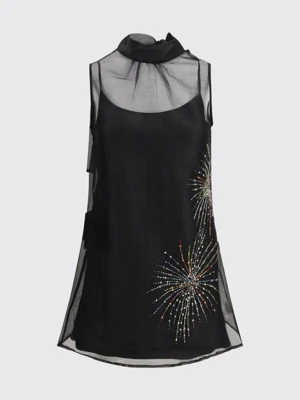 Staud Embellished Sheer Mini Dress