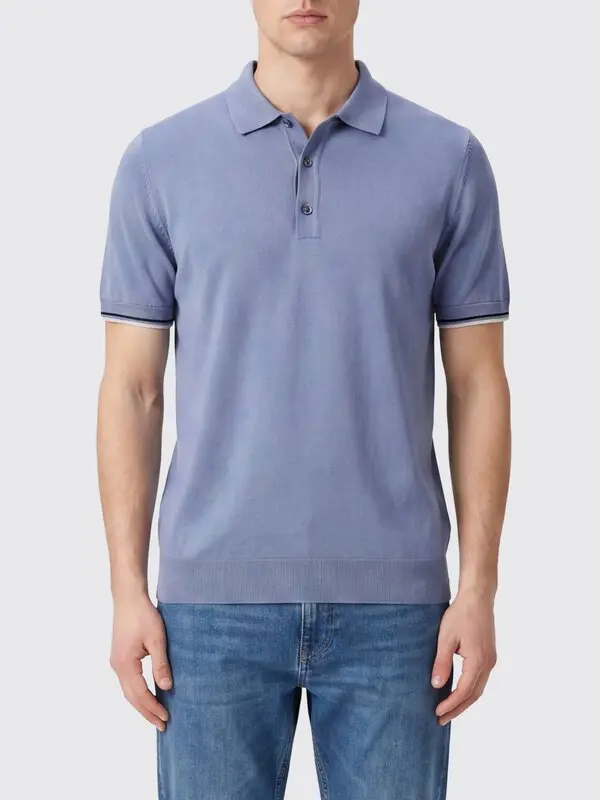 MOORER Polo Shirt - Blue