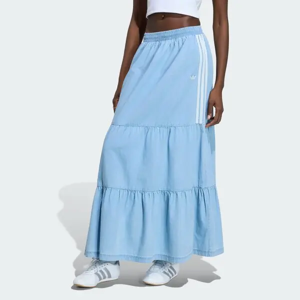 Adidas Originals Summer Glow Denim Skirt - Light Denim