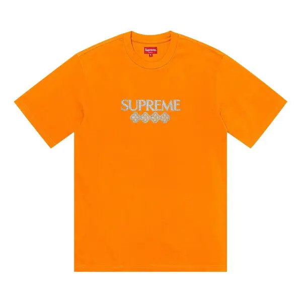 Supreme Glitter Short-sleeve Top - Orange