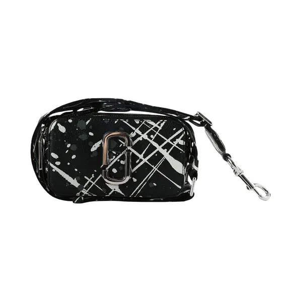 Marc Jacobs Splatter Paint Chain Snapshot Bag - Black
