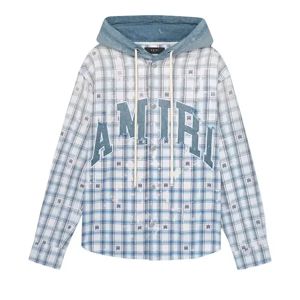 Amiri Hooded Overshirt 'cerulean