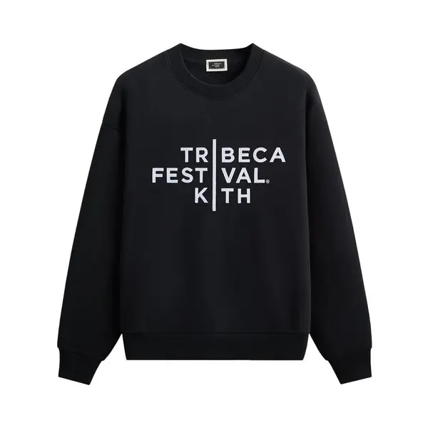 Kith Tribeca Festival Logo Lockup Nelson Crewneck - Black