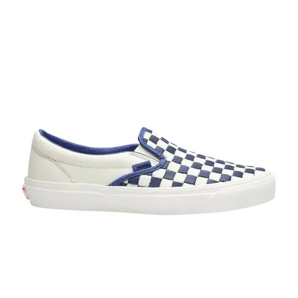 VANS Og Classic Slip-on Lx "50th Anniversary Patriot Blue Checkerboard - White