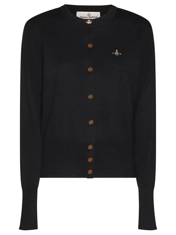 VIVIENNE WESTWOOD Ribbed Bea Cardigan - Black