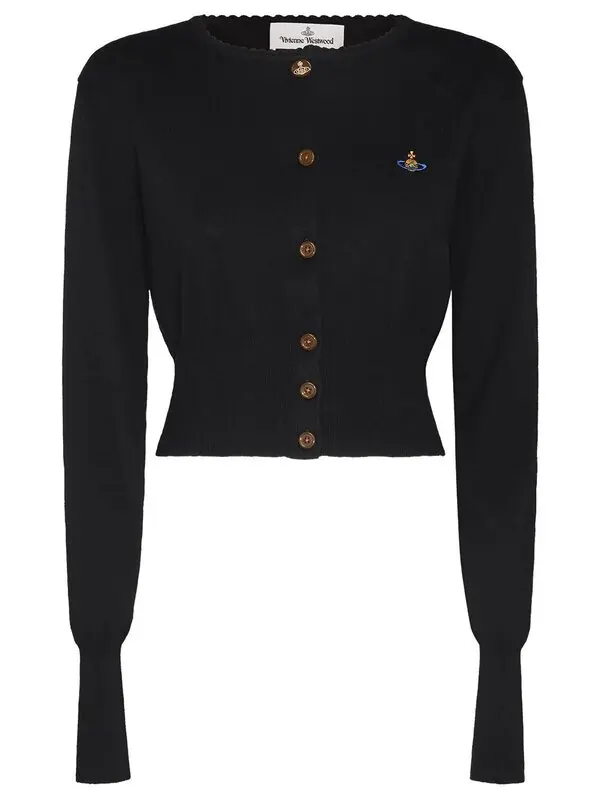 VIVIENNE WESTWOOD Cropped Bea Cardigan - Black