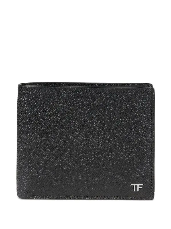 TOM FORD Bifold Wallet In Flower Leather - Black