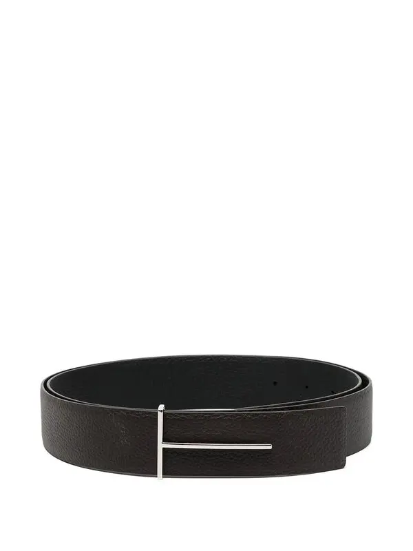 TOM FORD Reversible T Slim Belt In Grained Leather