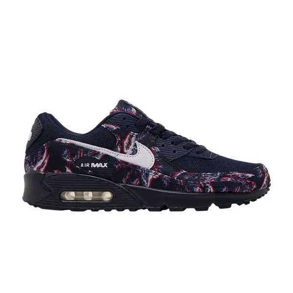 Nike Max 90 Premium Printed Canvas Sneakers - Blue