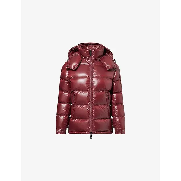 Moncler Quilted Shell-down Jacket - Dark Red