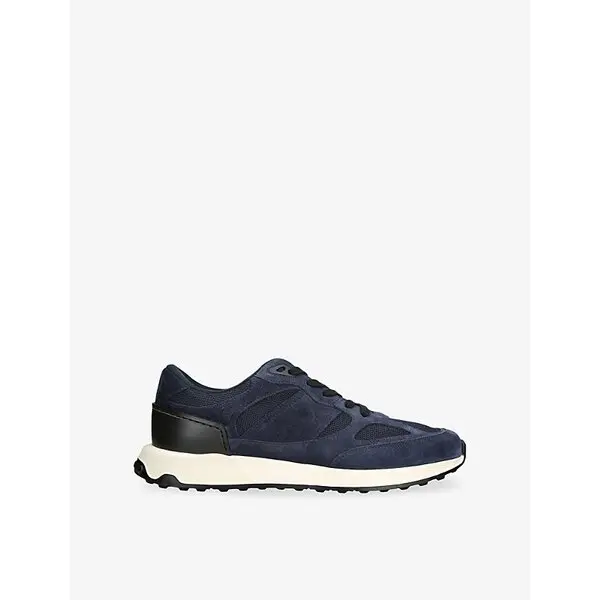 TOD'S Panelled Suede And Mesh Trainers