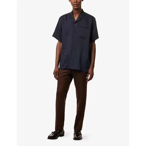 Corneliani Drawstring Straight-leg Wool-blend Trousers