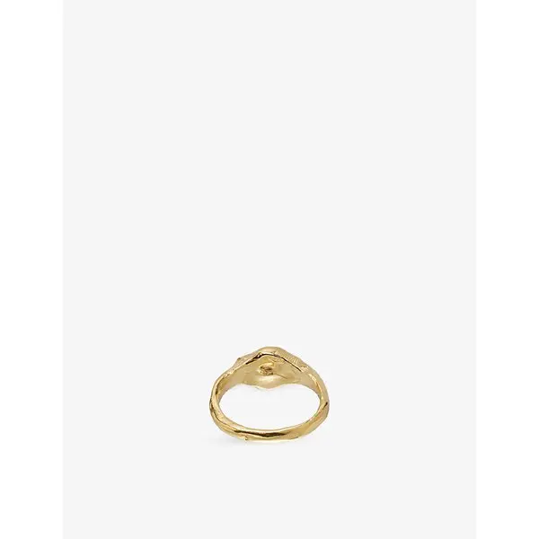 SIMUERO 18ct Vermeil And Amethyst Statement Ring - Gold