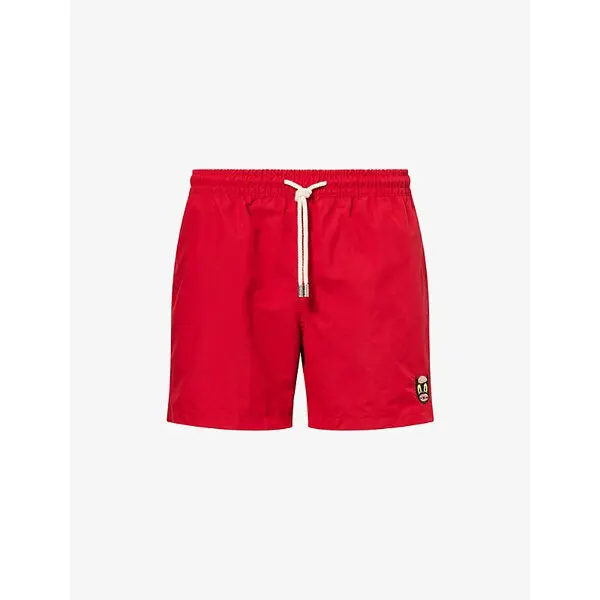 ARRELS BARCELONA Small-cat Embroide Swim Shorts - Red
