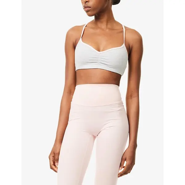 Bo+tee Marl Longing V-neck Sports Bra