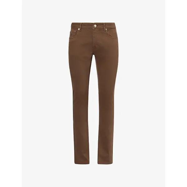 Corneliani Regular-fit Tapered-leg Cotton Chino Trousers