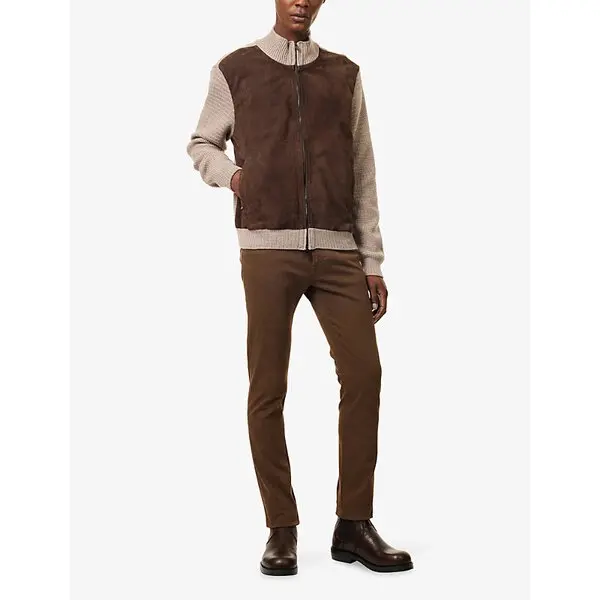 Corneliani Regular-fit Tapered-leg Cotton Chino Trousers