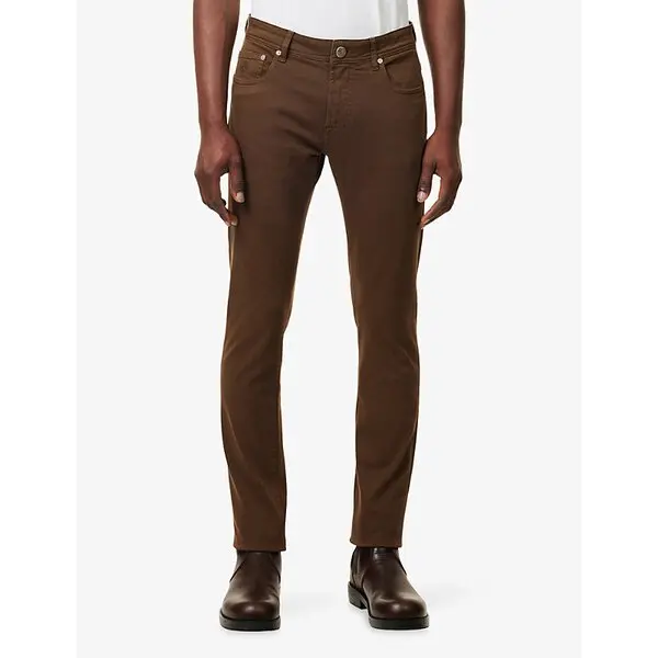 Corneliani Regular-fit Tapered-leg Cotton Chino Trousers