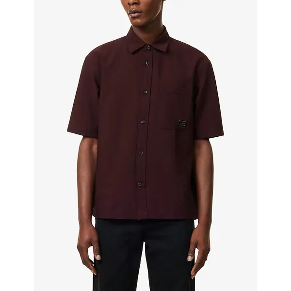 Emporio Armani Regular-fit Logo-plaque Woven Shirt