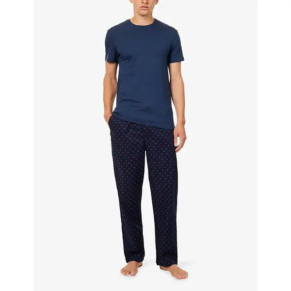 Derek Rose Nelson Printed Cotton Lounge Trousers