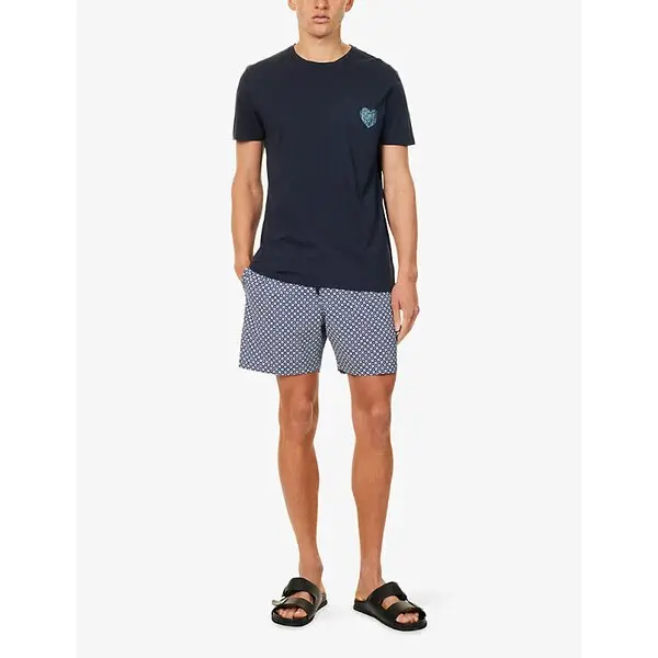 Derek Rose London Geo Cross Printed Swim Shorts