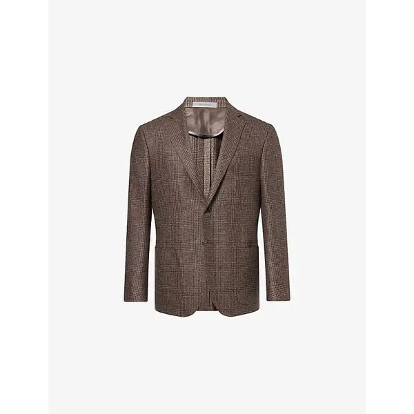Corneliani Pow Mouline Notch-lapel Wool Blazer
