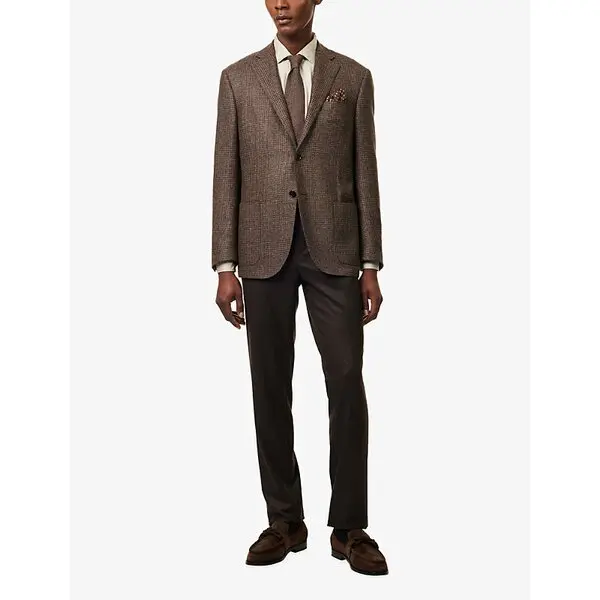 Corneliani Pow Mouline Notch-lapel Wool Blazer