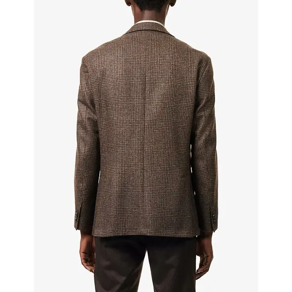 Corneliani Pow Mouline Notch-lapel Wool Blazer