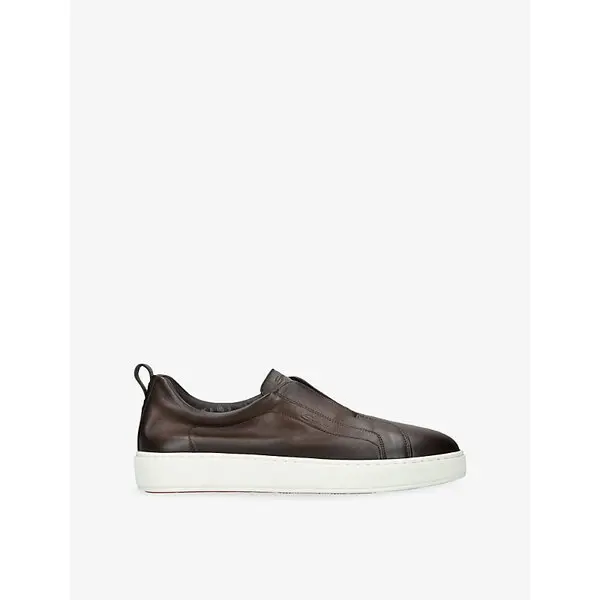 Santoni Victory Unlined Leather Trainers