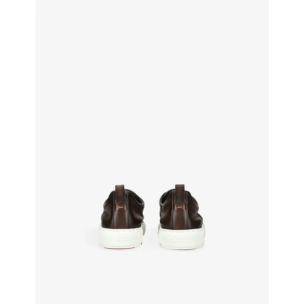 Santoni Victory Unlined Leather Trainers
