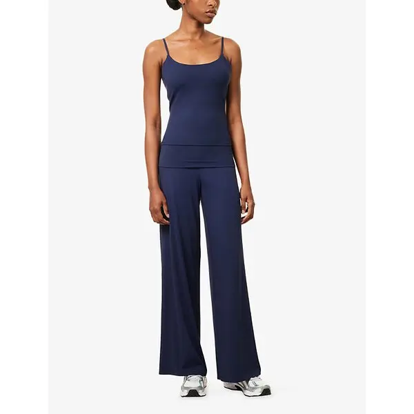 ADANOLA Fold-over Wide-leg Yoga Leggings