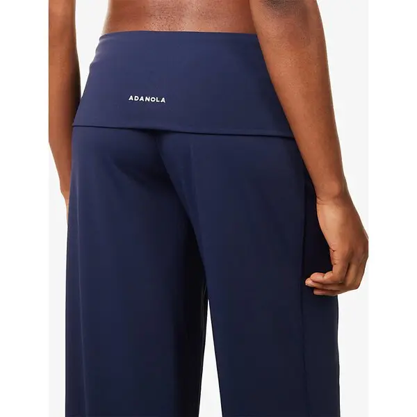 ADANOLA Fold-over Wide-leg Yoga Leggings