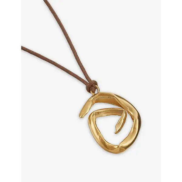 SIMUERO 18ct -plated Brass Spiral Pendant Necklace