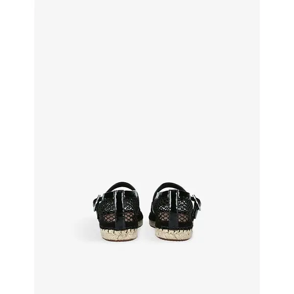 AZZEDINE ALAIA Fishnet Suede Espadrille