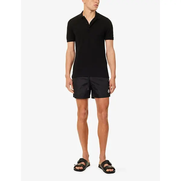 Moncler Brand Badge Swim Shorts