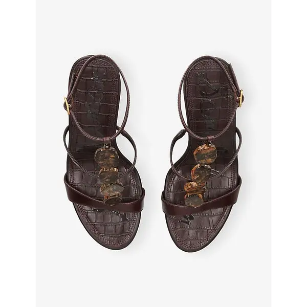 Sam Edelman Massey Wedge Heeled Leather Sandals