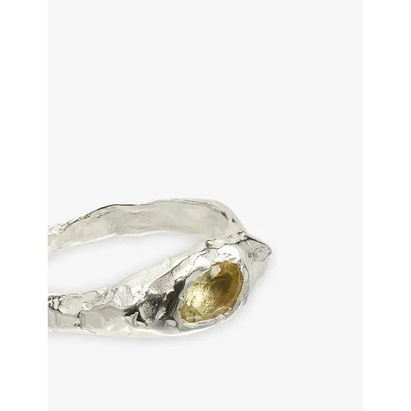 SIMUERO Sterling And Lemon Quartz Ring