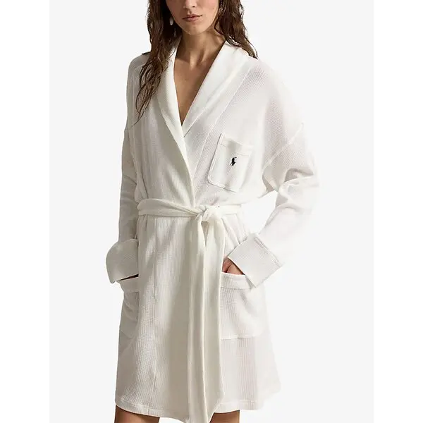Polo Ralph Lauren Waffle Logo-embroidered Cotton-blend Robe