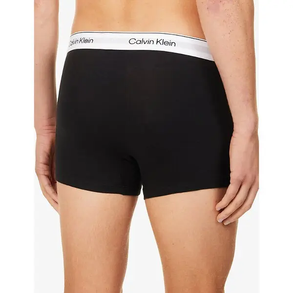 Calvin Klein Icon Pack Of Five Stretch-cotton Trunks