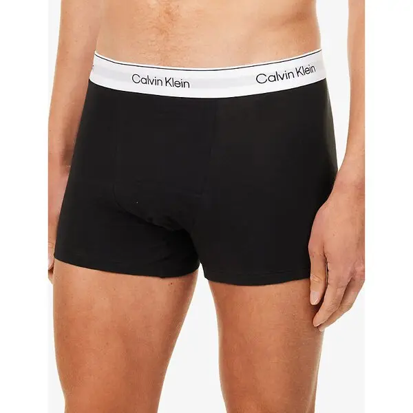 Calvin Klein Icon Pack Of Five Stretch-cotton Trunks