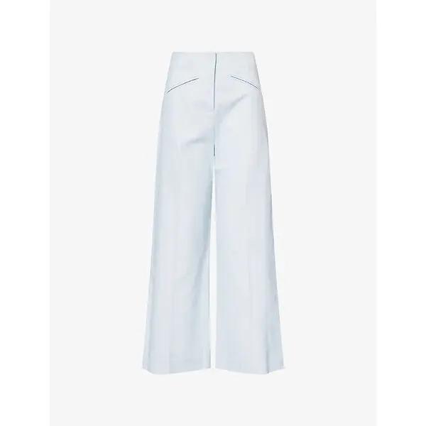 Veronica Beard Cassidee Straight-leg Cotton-blend Trousers