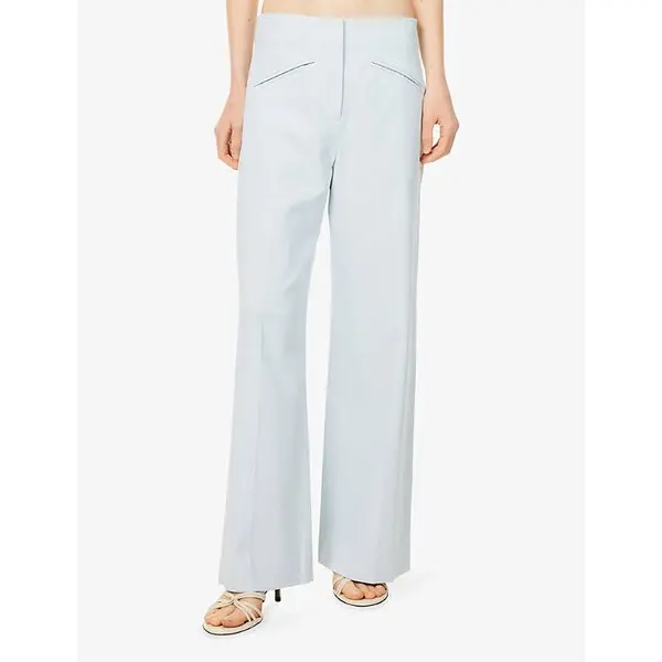Veronica Beard Cassidee Straight-leg Cotton-blend Trousers
