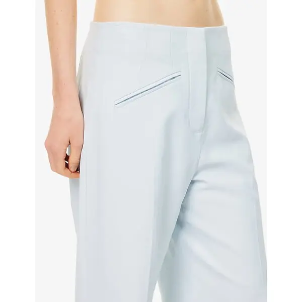 Veronica Beard Cassidee Straight-leg Cotton-blend Trousers